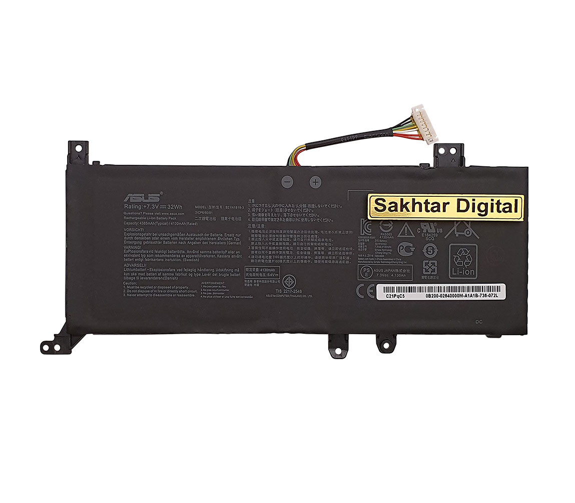 باتری اورجینال لپ تاپ ایسوس Pn: B21N1818-3) Asus R521) - ساختار دیجیتال
